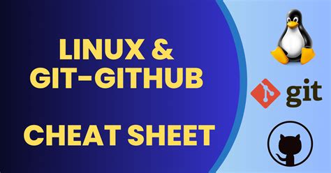 Linux And Git Github Cheat Sheet