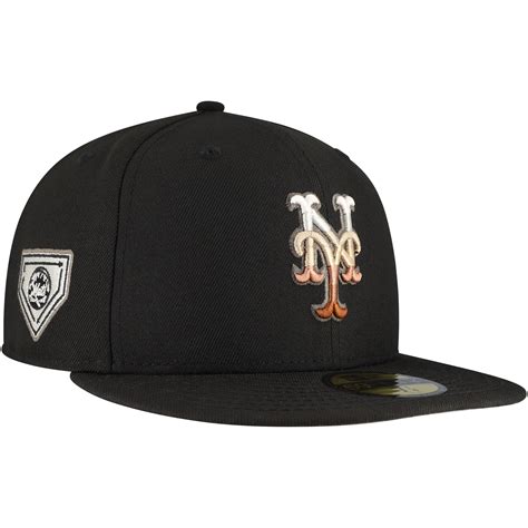 Mens New York Mets New Era Black Dune Gradient Side Patch 59fifty