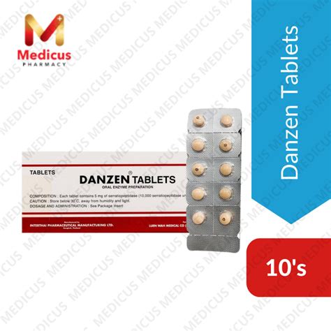 Danzen Tablets Serratiopeptidase 5mg 10sstrip Exp122026 Shopee