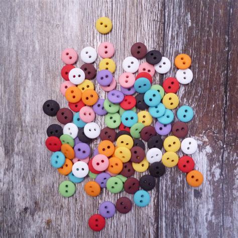 8mm Teeny Tiny Buttons Basics Mix 100 Buttons Paper And String