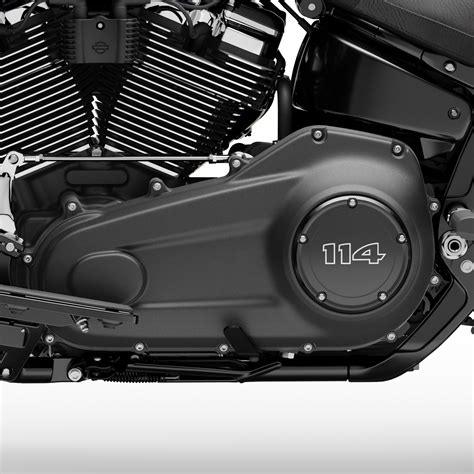 25701035 Harley Davidson Derby Cover 114 Gloss Black For Softail 19