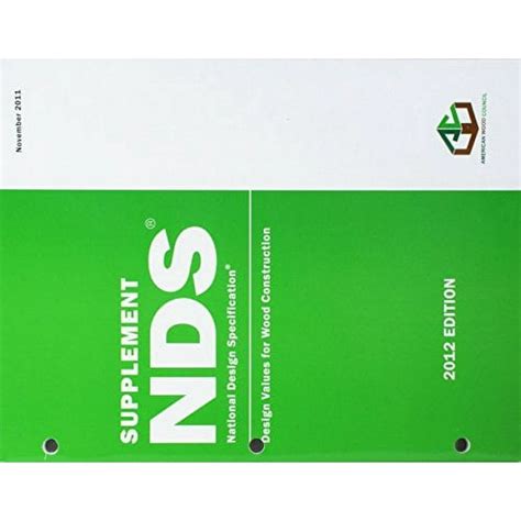 Pre Owned Supplement Nds National Design Specification Design Values