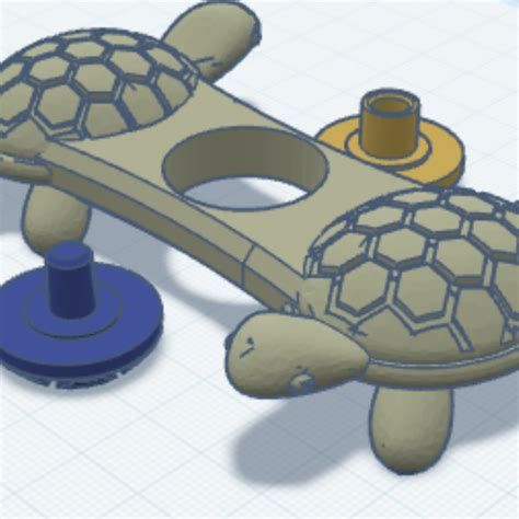 stl file turtle fidget spinner 🐢 ・3d printable model to download・cults