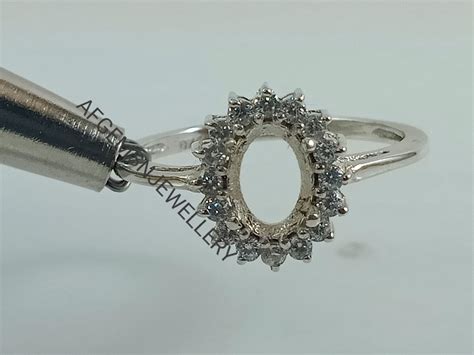 7x5 Mm Oval Semi Mount Ring Without Stone Ring Ready To Be Set With