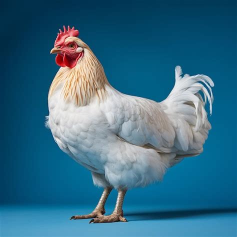 Premium Ai Image Blue Background Poultry Farming Illustration