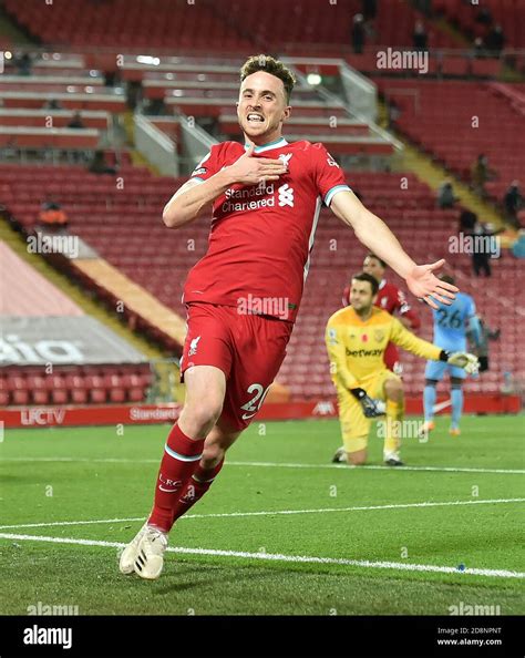 Liverpools Diogo Jota Celebrates Scoring His Sides Second Goal Of The