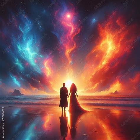 Twin Flame Couple Soulmates The Concept Of Magical Esoteric Tantric