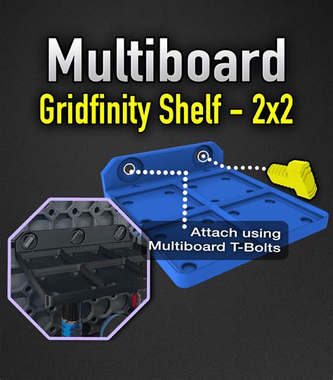 Multiboard Gridfinity Shelf 2x2 3d Model By K2kevin On Thangs