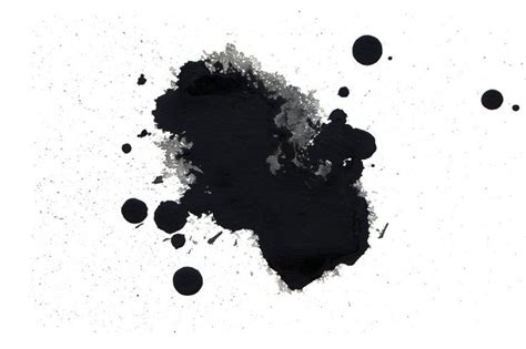 Ink Blot Pattern With Circles On White Background