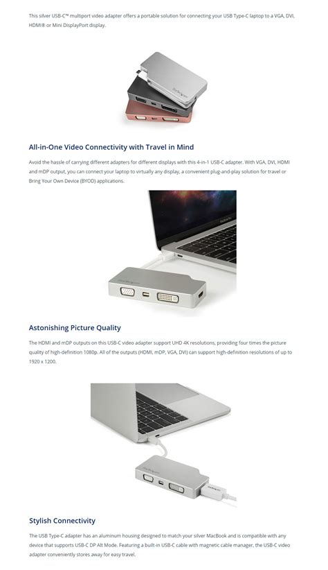 Buy StarTech USB C Multiport Adapter Cables Adapters Scorptec Computers