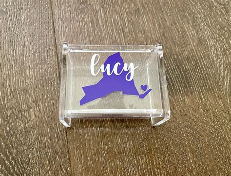 Personalized Nyu T Jewelry Box Ring Dish Graduation T Manhattan