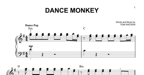 Dance Monkey Easy Piano Print Sheet Music Now