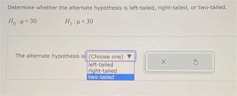 Solved Determine Whether The Alternate Hypothesis Is