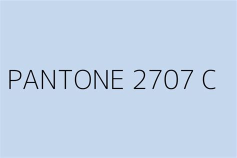 Pantone 2707 C Color Hex Code