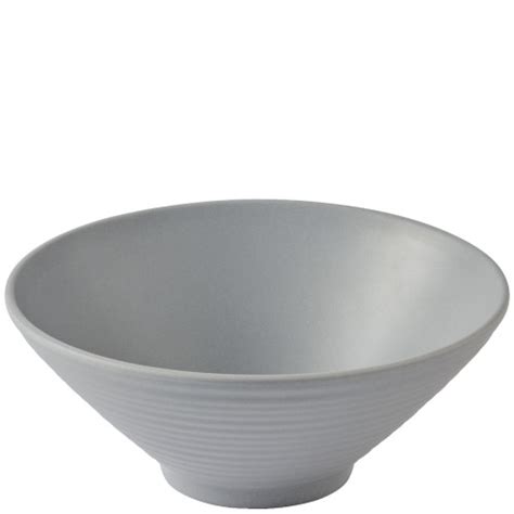 Emgy22rb1 Churchill Emerge Seattle Grey Melamine Rippled Bowl 227cm8