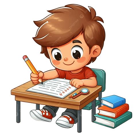 A Cartoon Person Writing A Book