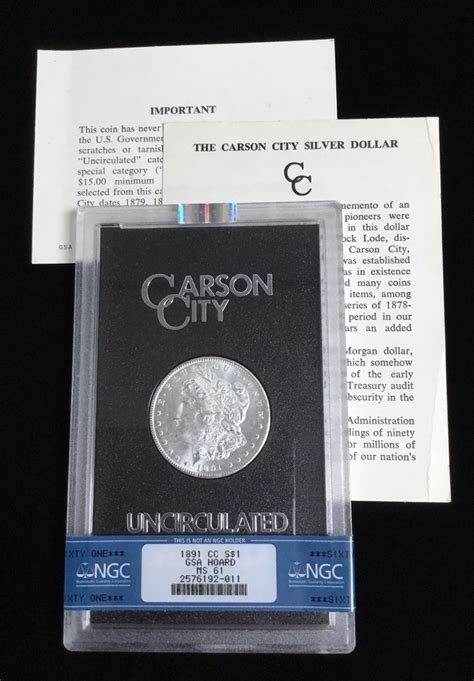 Lot 10 Gsa Carson City Morgan Silver Dollars Collection Boxes And Coa