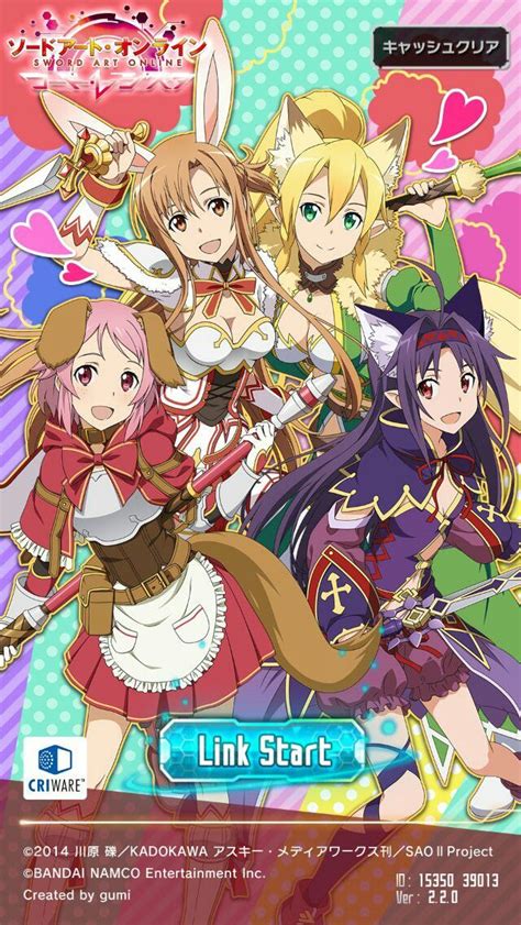 Lisbeth Asuna Leafa Yuuki Anime Neko Sao Anime Anime Art Online Cards Tous Les Anime