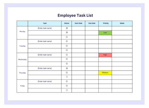Free Employee Task List Templates And Actionable Guide For 2025 Aihr