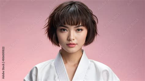 Pixie Cut Beauty Asian Judo Athlete Elegant Pixie Hairstyle On Asian Girl Chic Pixie Look For