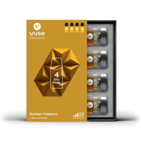 Vuse Alto Flavor Pack 50 Golden Tobacco 4 Pods The Vape Gaint