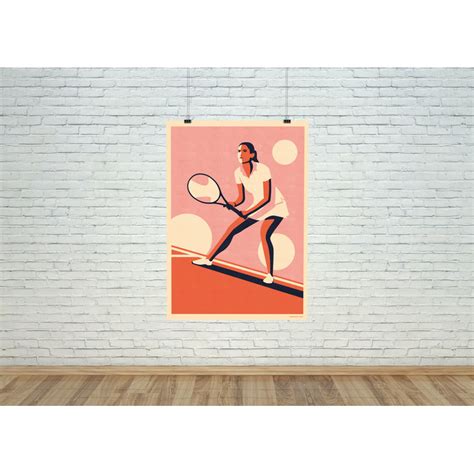 Tennis Player Vintage Sports Poster Digital Download Inspire Uplift