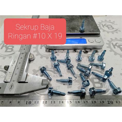 Jual Baut Sekrup Baja Ringan Sekrup Baja Ringan Putih Skrup Baja Ringan Putih 10 X 19