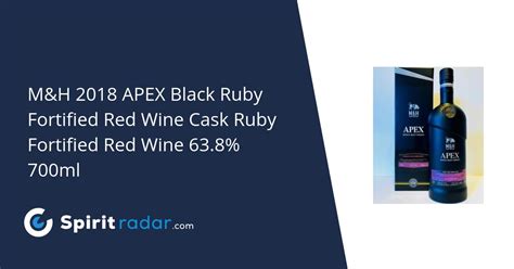 Mandh 2018 Apex Black Ruby Fortified Red Wine Cask Ruby Fortified Red