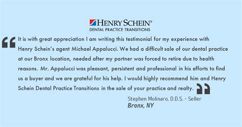 Testimonials Henry Schein Linda Zalkin