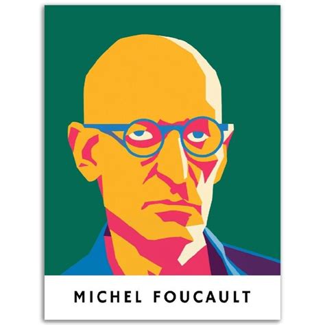 Michel Foucault Poster Original Michel Foucault Portrait Wall Art