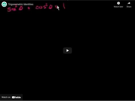 Khan Academy Trigonometry Trigonometric Identities Instructional