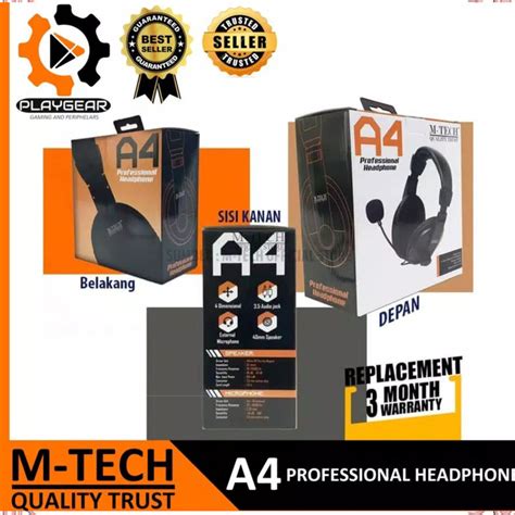 Jual M Tech Headset Gaming M Tech A4 Headset Pc Headset Laptop Plus