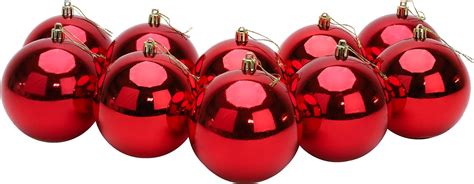 Toyland® 10 Extra Large 100mm Colour Christmas Baubles Christmas Tree