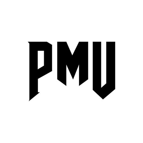 Pmu Letter Logo Design For Technology Company Pmu Logo Design Black And
