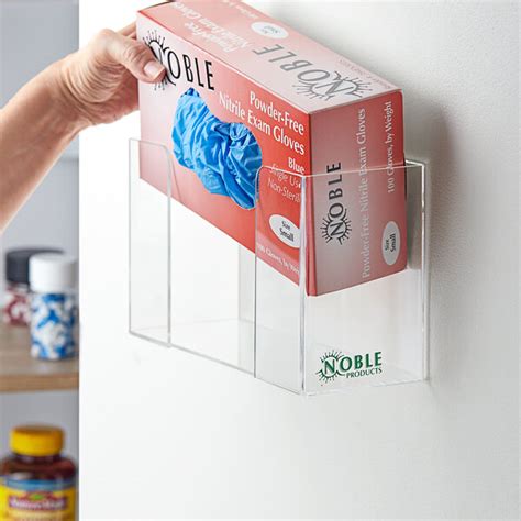 Noble Single Box Acrylic Wall Mount Glove Dispenser
