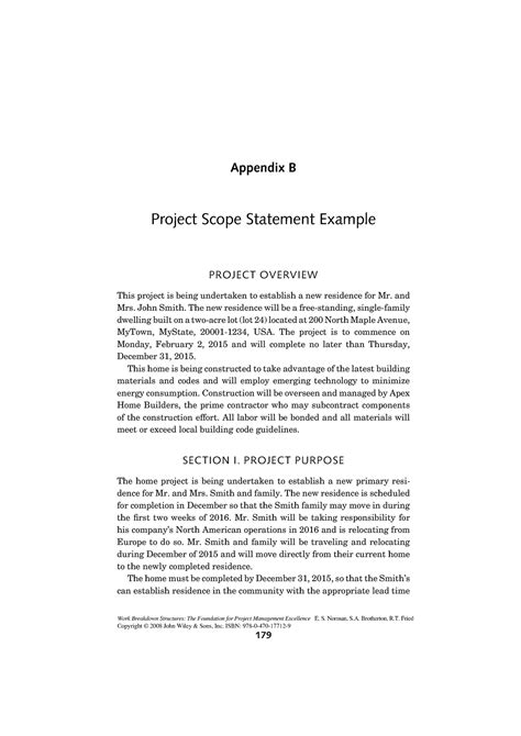 Sample Scope Statement 2 Appendix B Project Scope Statement Example