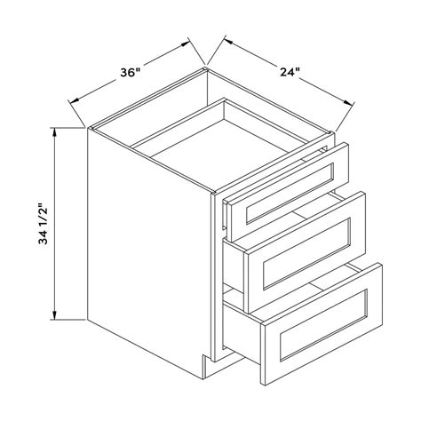 Craft Cabinetry Midnight 36”w Drawer Base Cabinet Db36