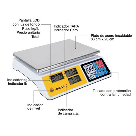 Báscula Electrónica Multifunciones 40 Kg Pretul® Torniland®