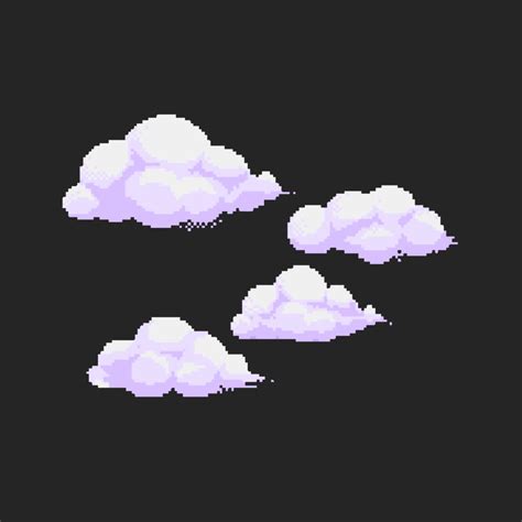 Pixel Clouds Art And Design