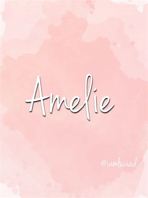 Amelie Hardworking French Name