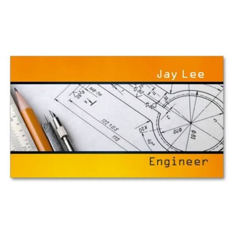 Engineer Engineering Architect Business Card Zazzle Business Cards