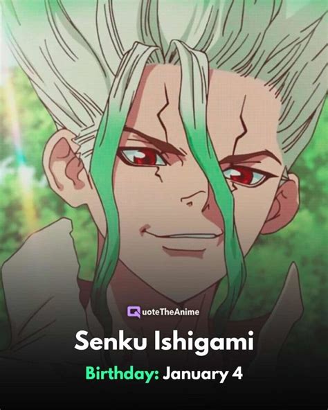 Senku Ishigami Birthday Dr Stone Anime Style Stone