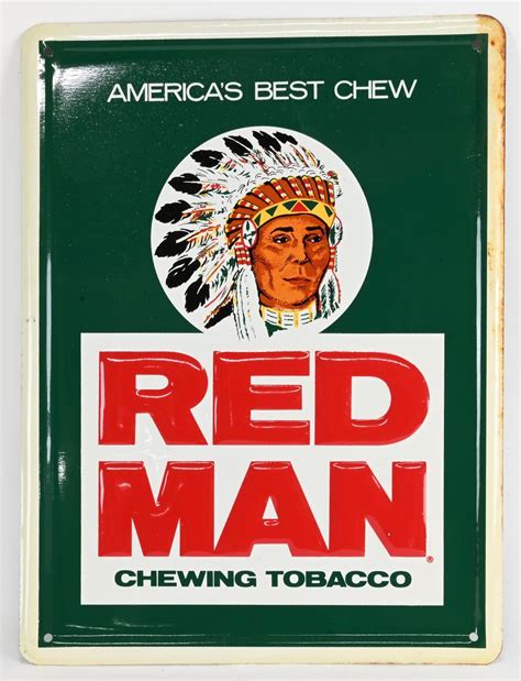 Sold At Auction Vintage Red Man Americas Best Chewing Tobacco Sign