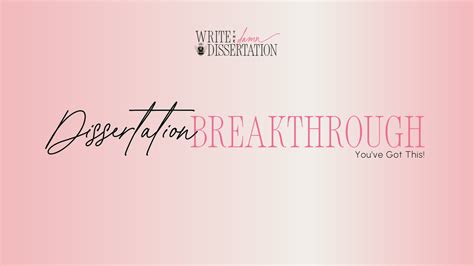 Waitlist Dissertation Breakthrough