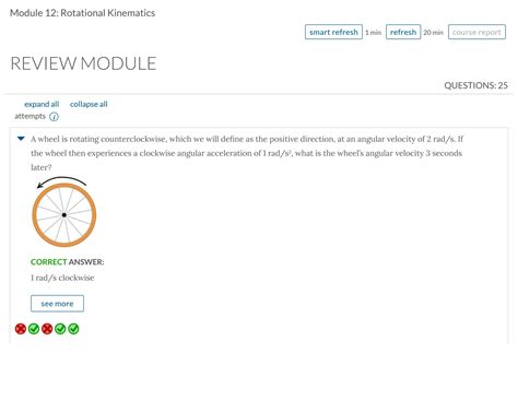 Solution Dynamic Study Modules Review Module 12 Rotational Kinematics