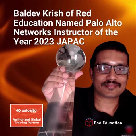 Red Education On Linkedin Instructoroftheyear Paloaltonetworks