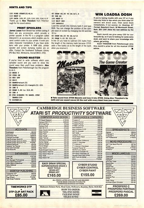 Atari St Stos Soundwave Scans Dump Download Screenshots Ads