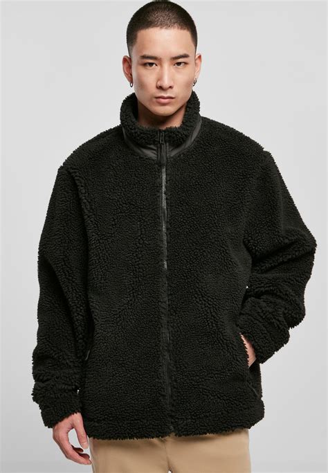 Urban Classics Basic Fleece Jacket Black Zalando