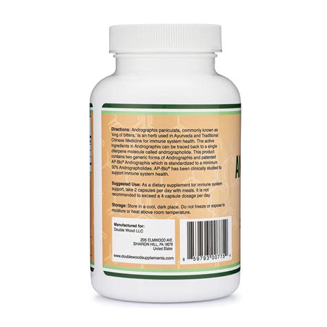 Andrographis Extract Capsules Immune Support Supplement Double Wood