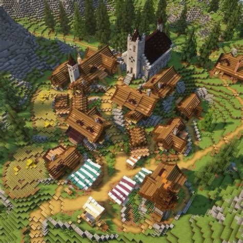 12 Creative Minecraft Village Layout Ideas In 2025 Minecraft Cottage